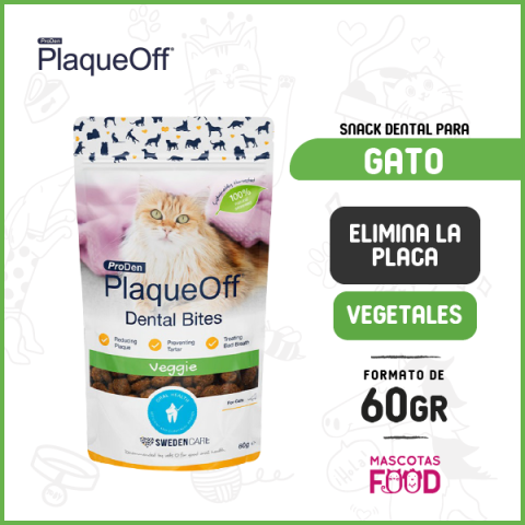 Snack cuidado dental para Gatos Proden PlaqueOff Sabor Vegetales 60 GR ...